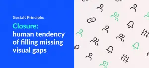 Gestalt Principle: Closure (how our brains fill in the missing visual ...