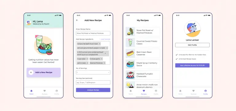 Nutri App for Automated Nutrition Value[Case Study] - ux360.design